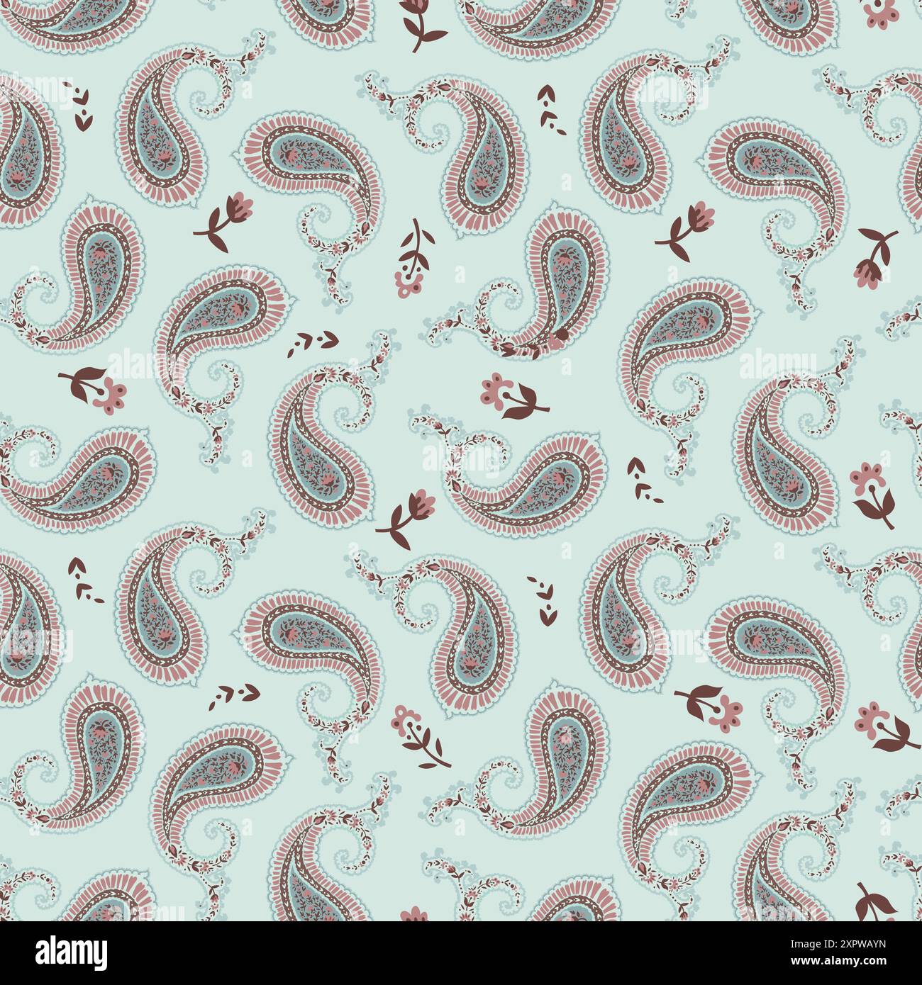 Paisley Floral Seamless Pattern vector Stock Vector Image & Art - Alamy