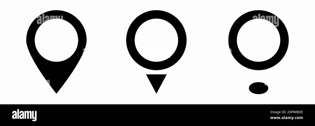 Set of Location pin icons. GPS marker. Vector illustration Stock Vector ...