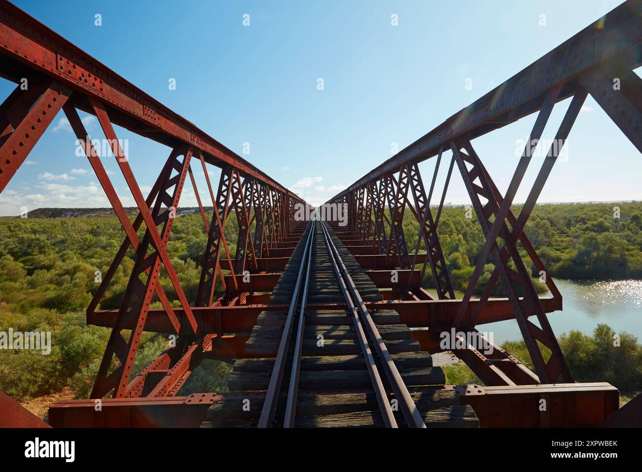 Historic 1889 Algebuckina Railway Bridge (old Ghan Line) Oodnadatta ...