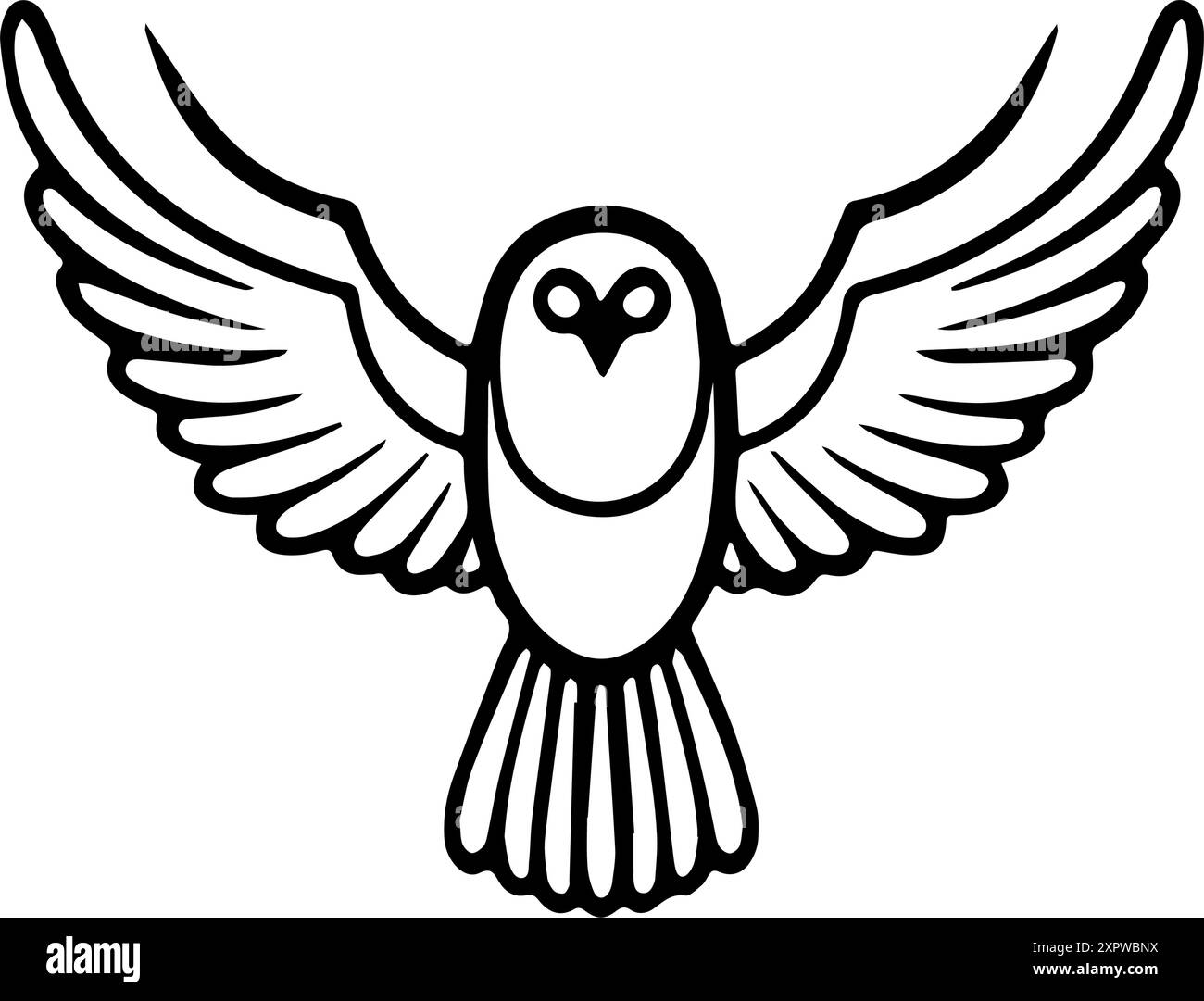 Stylized Owl in Flight vector Stock Vector Image & Art - Alamy