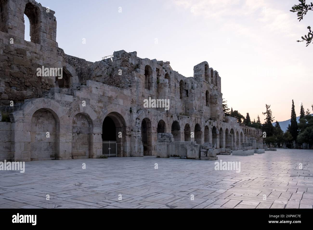 View of the Acropolis of Athens, a historic hilltop fortress in Greece ...