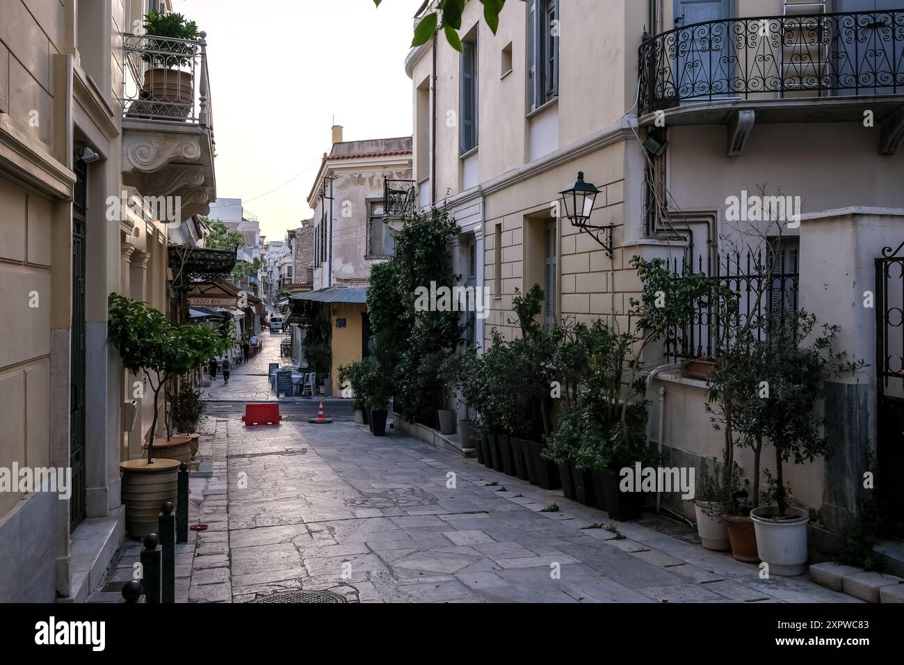 Sunrise view of Pláka, historic neighborhood of Athens on the slopes of ...