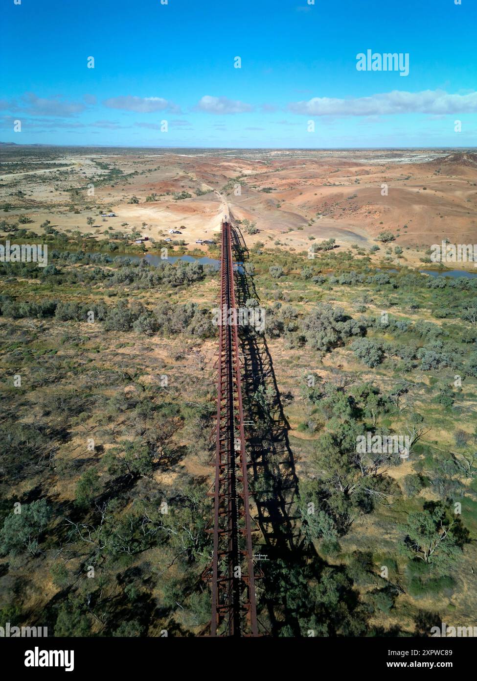 Historic 1889 Algebuckina Railway Bridge (old Ghan Line) Oodnadatta ...