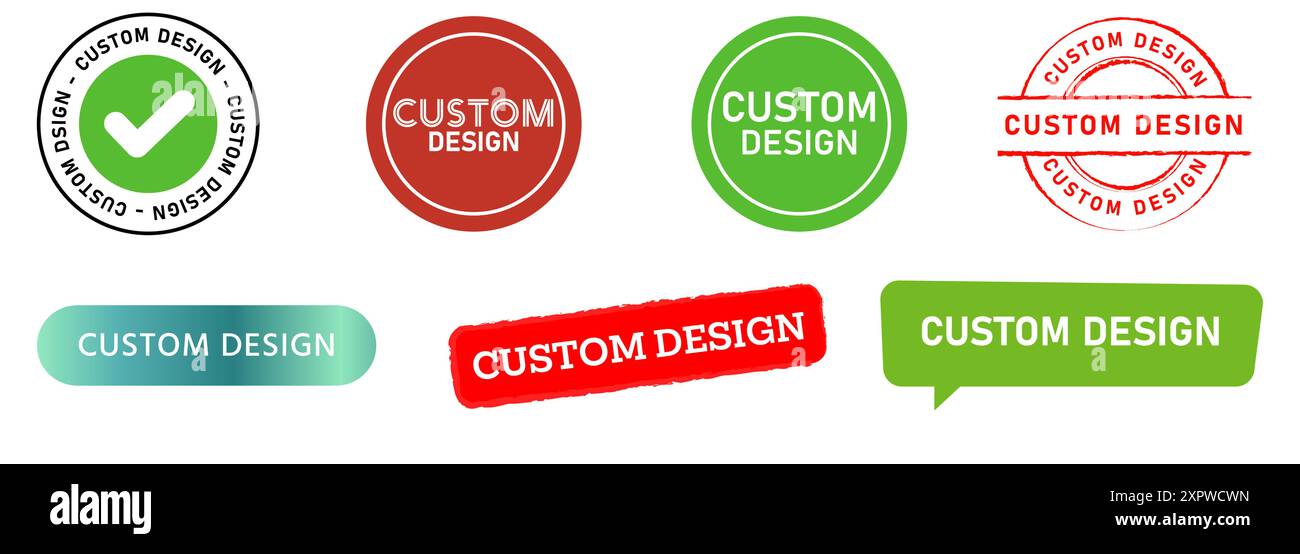 custom design editing icon logo badge stamp collection customized ...