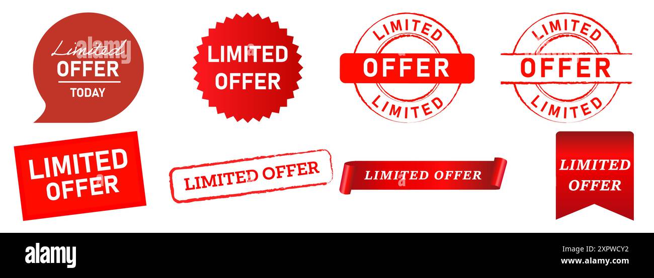 limited offer time special promo advertising stamp logo icon badge ...
