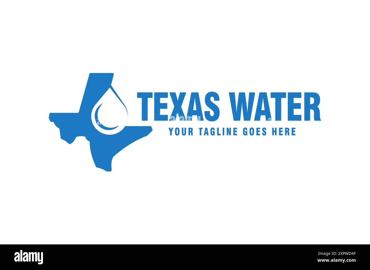 Texas Water Company Logo Design with Water Droplet and State Outline ...