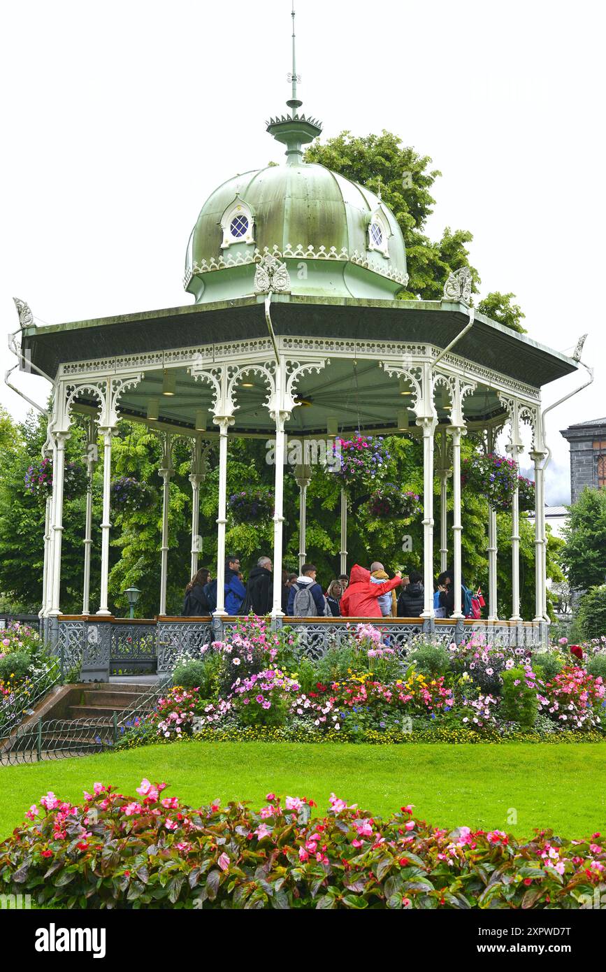 Music Pavilion in Byparken Gardens in the city of Bergen,Norway Stock ...