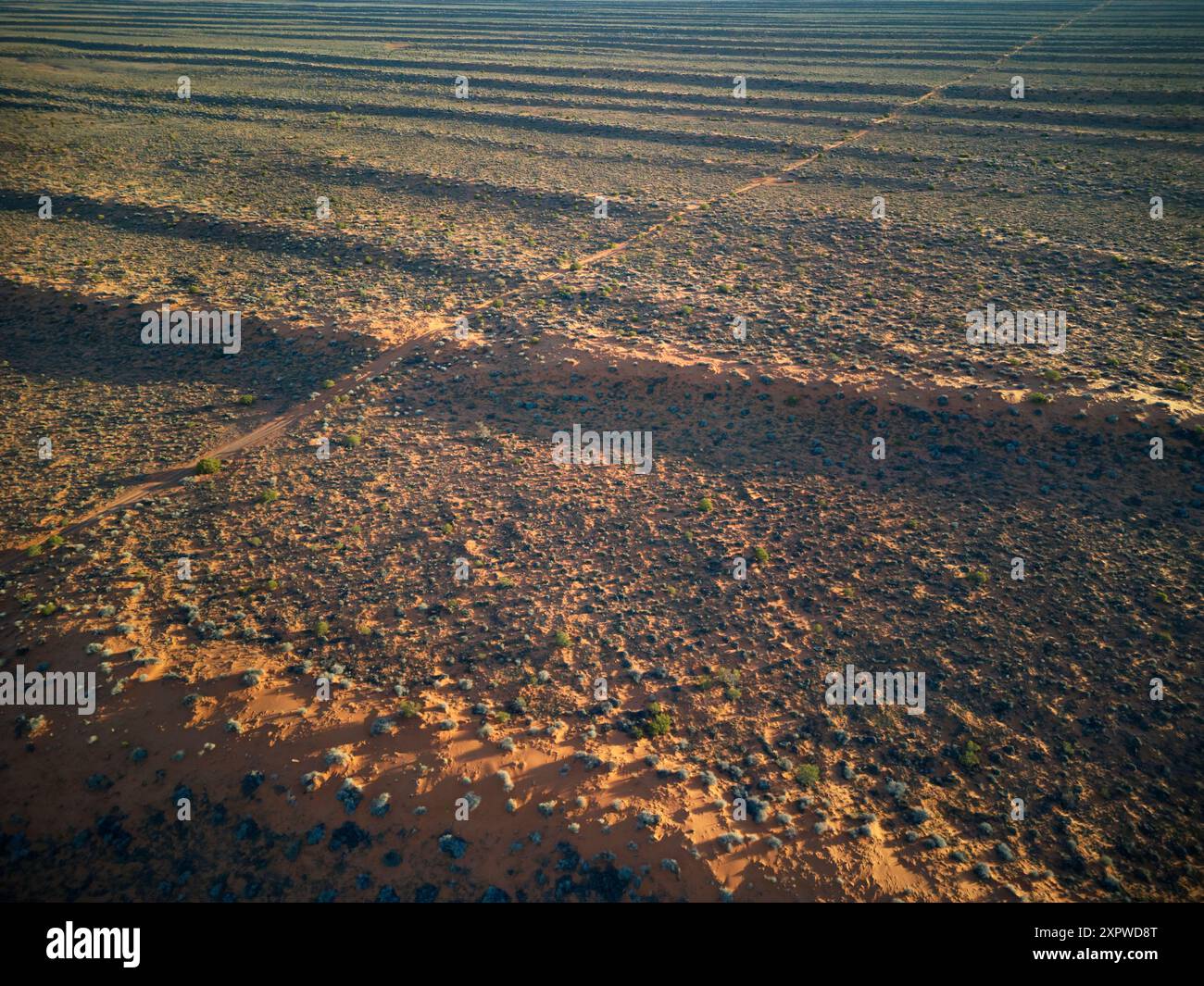 The French Line, crossing parallel dunes, Simpson Desert, outback South ...
