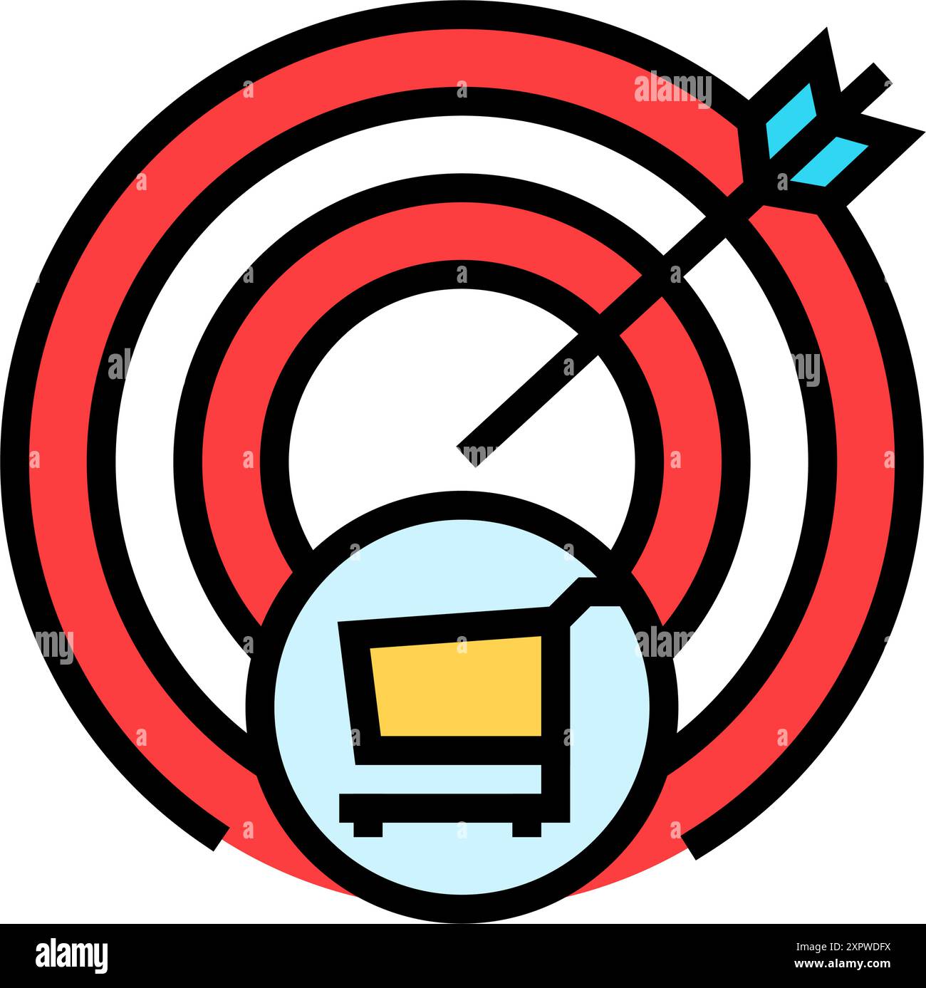 purchase intention consumer behavior color icon vector illustration ...