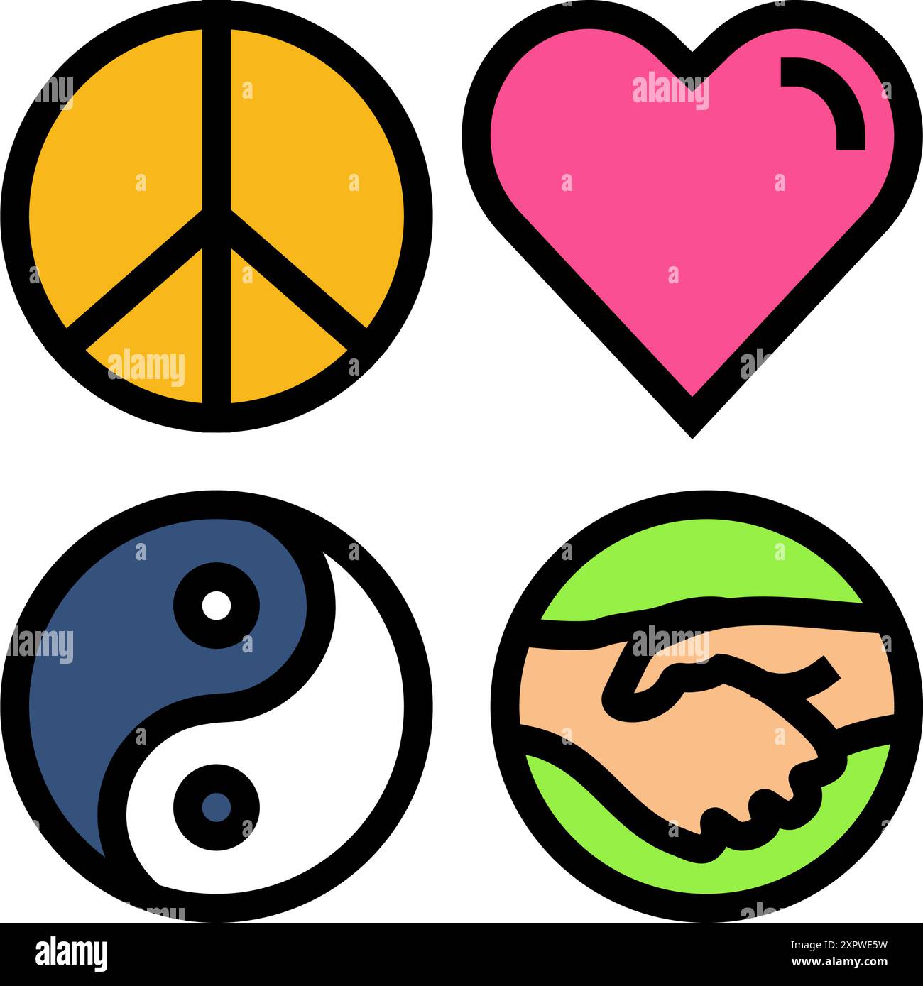 Peace Love Unity Respect Symbol