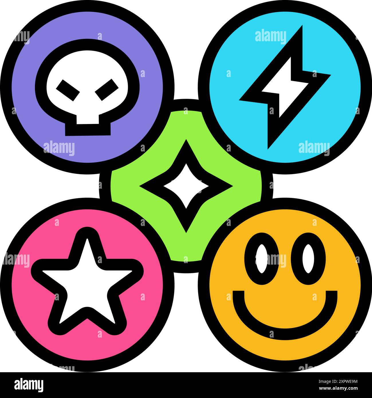 ecstasy mdma rave retro color icon vector illustration Stock Vector ...