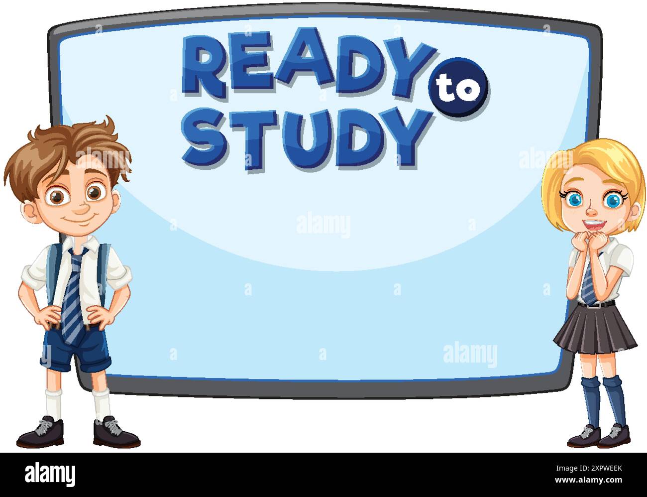 Two children in the classroom Cut Out Stock Images & Pictures - Alamy