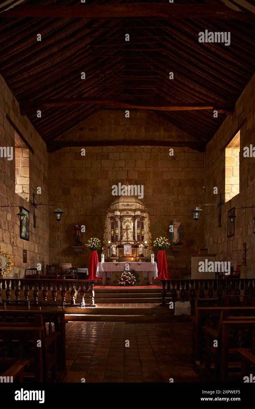 Guane, Santander, Colombia; November 26, 2022: Interior of the Santa ...