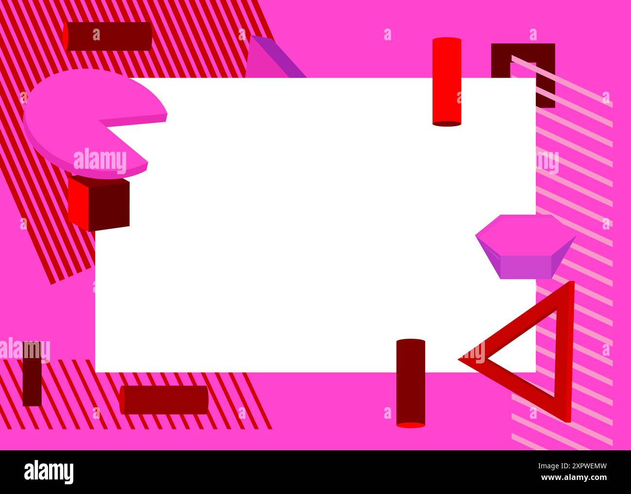 Red and purple geometrical graphic retro theme background with place ...