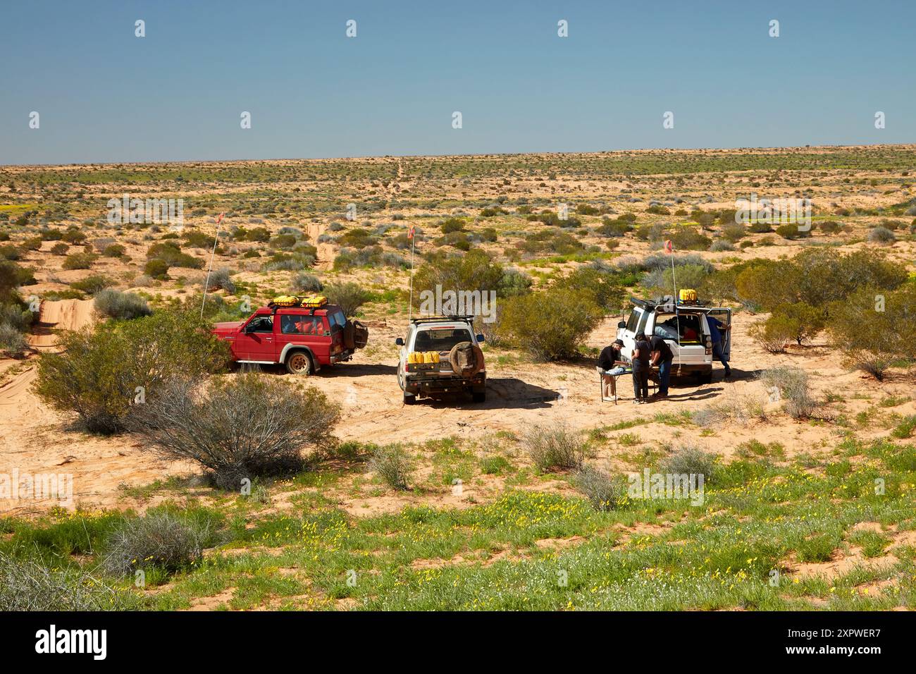 4wds on the French Line Track, Munga-Thirri–Simpson Desert National ...