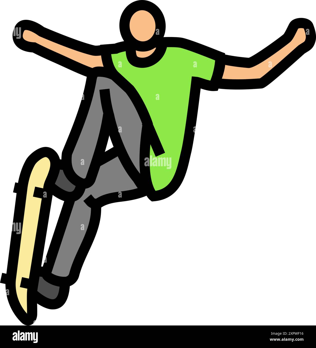 skateboard tricks color icon vector illustration Stock Vector Image ...