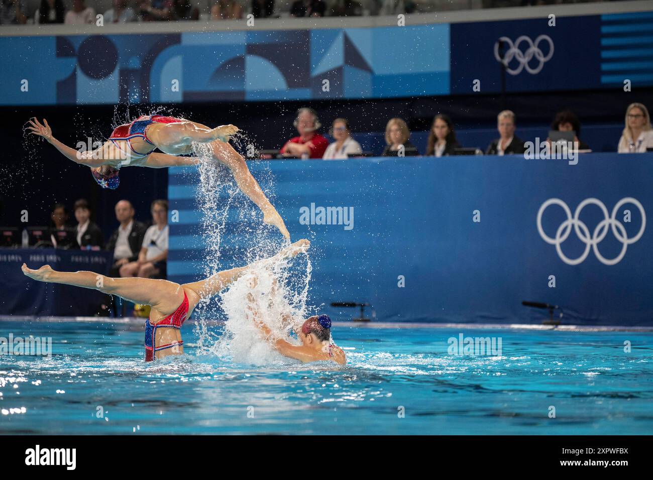 Paris, France. 07th Aug, 2024. Team France compete in the team ...
