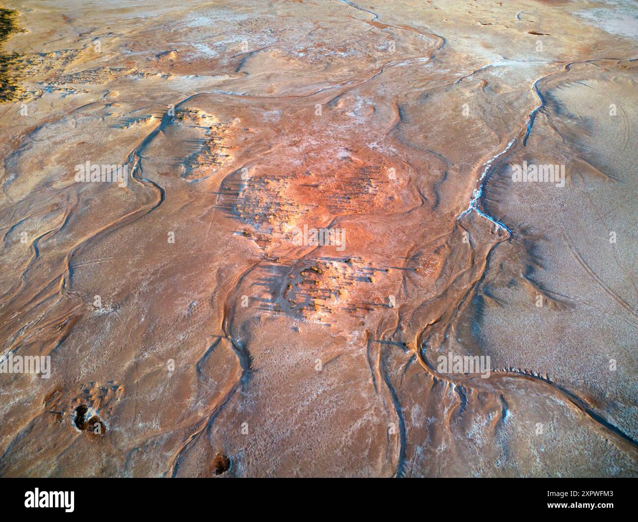 Patterns in salt pan, QAA Line, Munga-Thirri National Park, Simpson ...