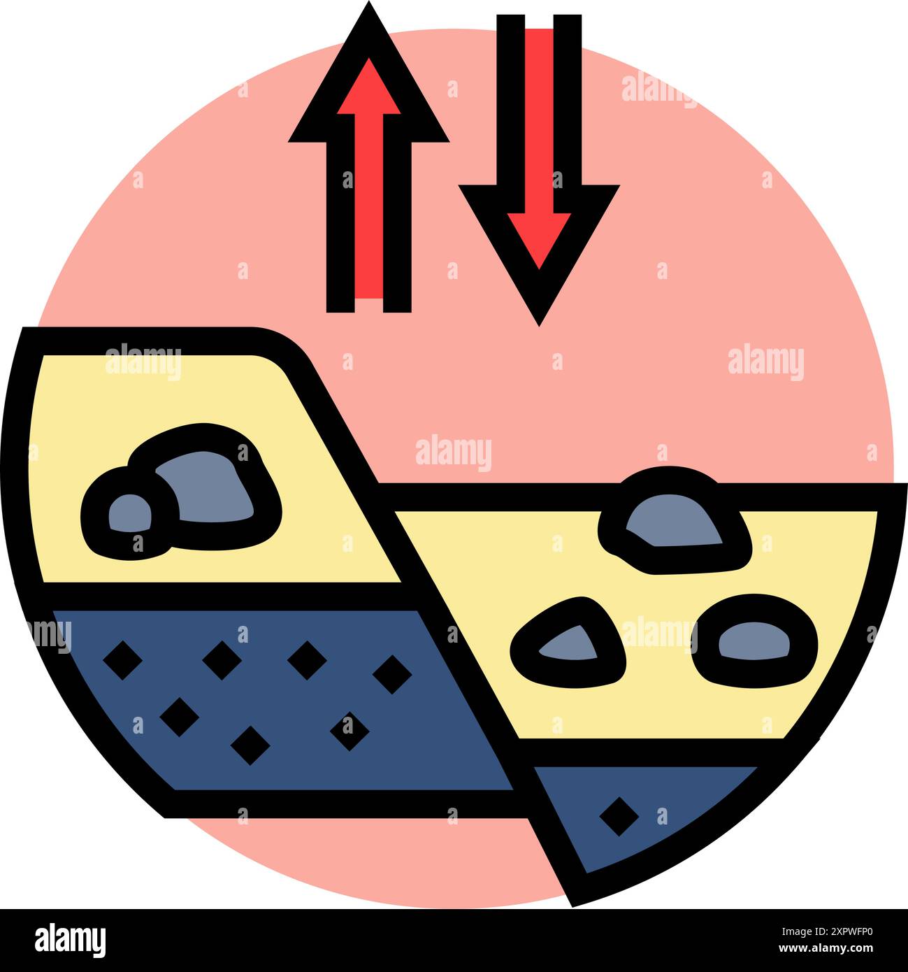plate tectonics unsolved mystery color icon vector illustration Stock ...
