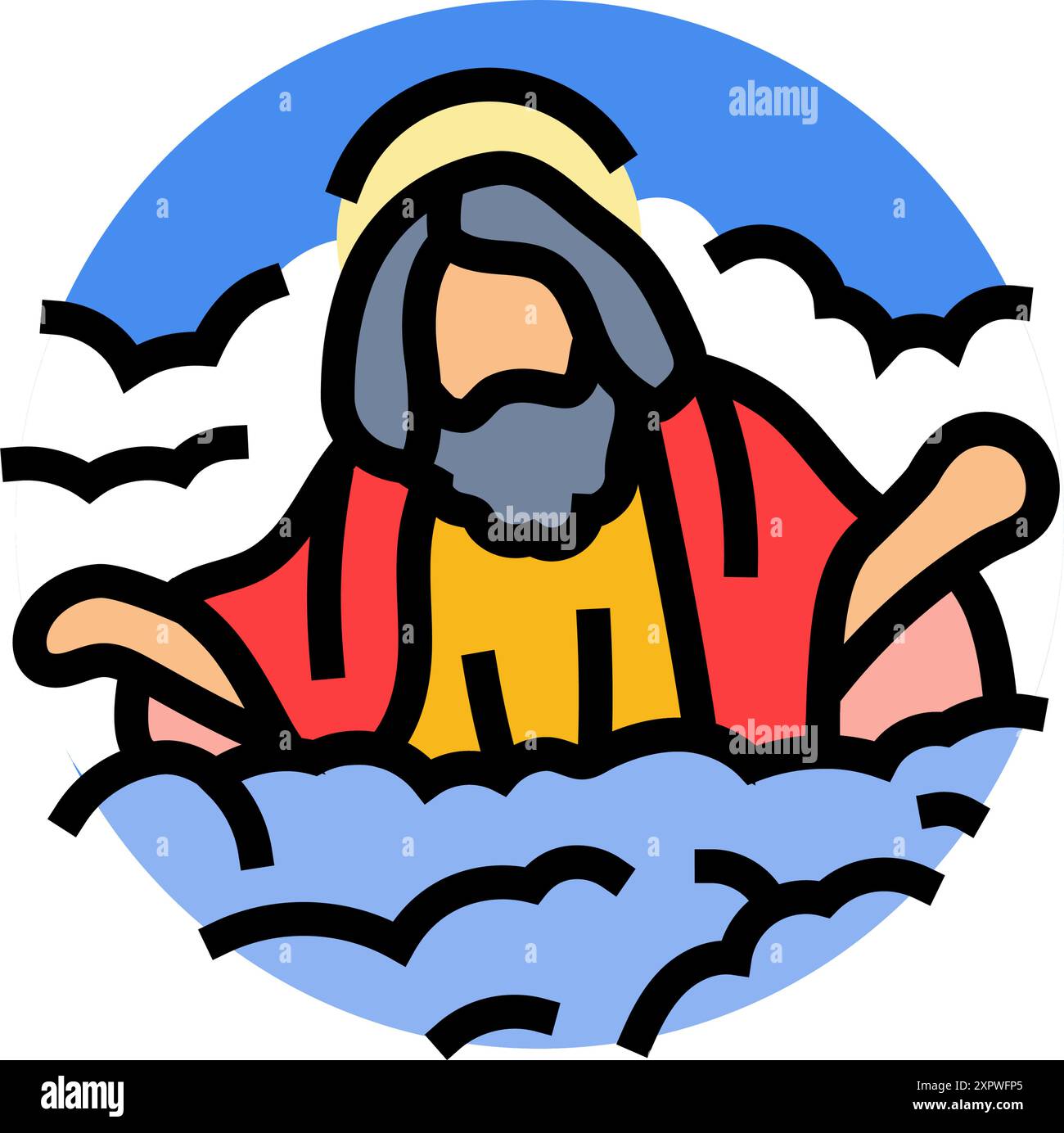 god unsolved mystery color icon vector illustration Stock Vector Image ...