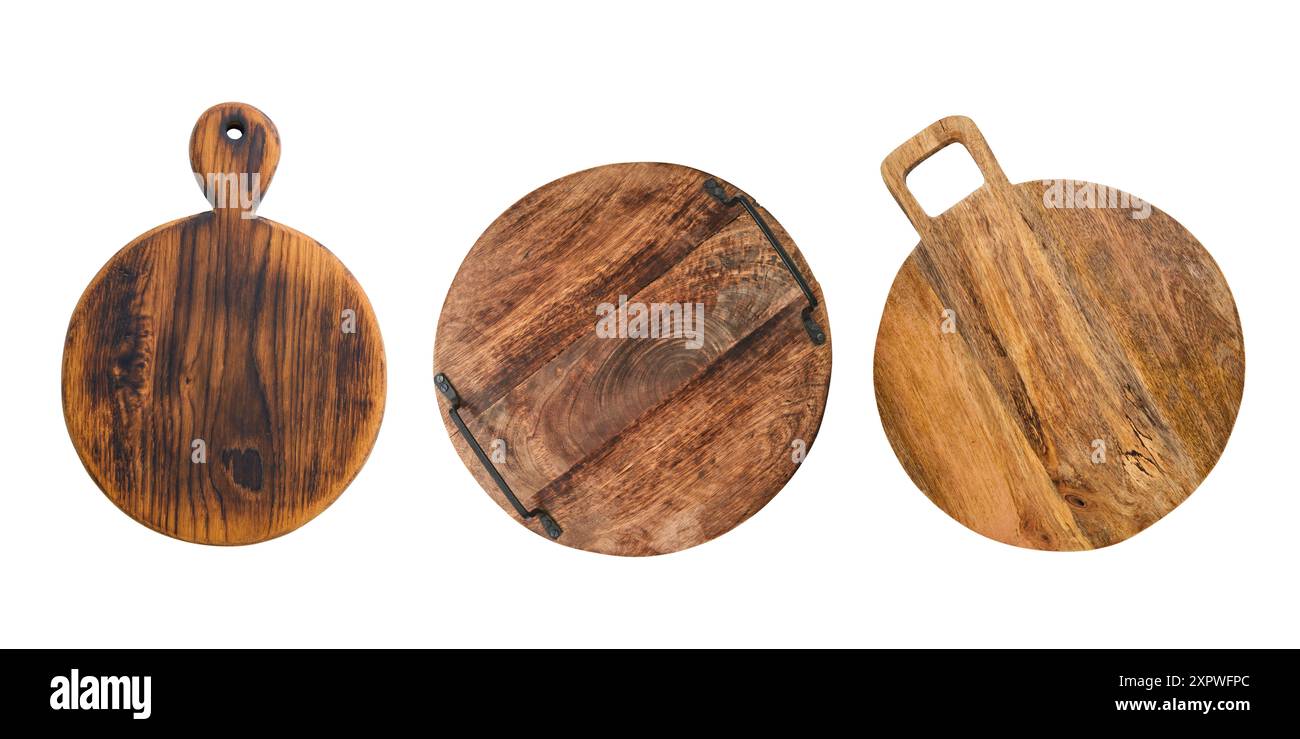 Wooden cutting board. Set of wooden cutting boards, round and ...