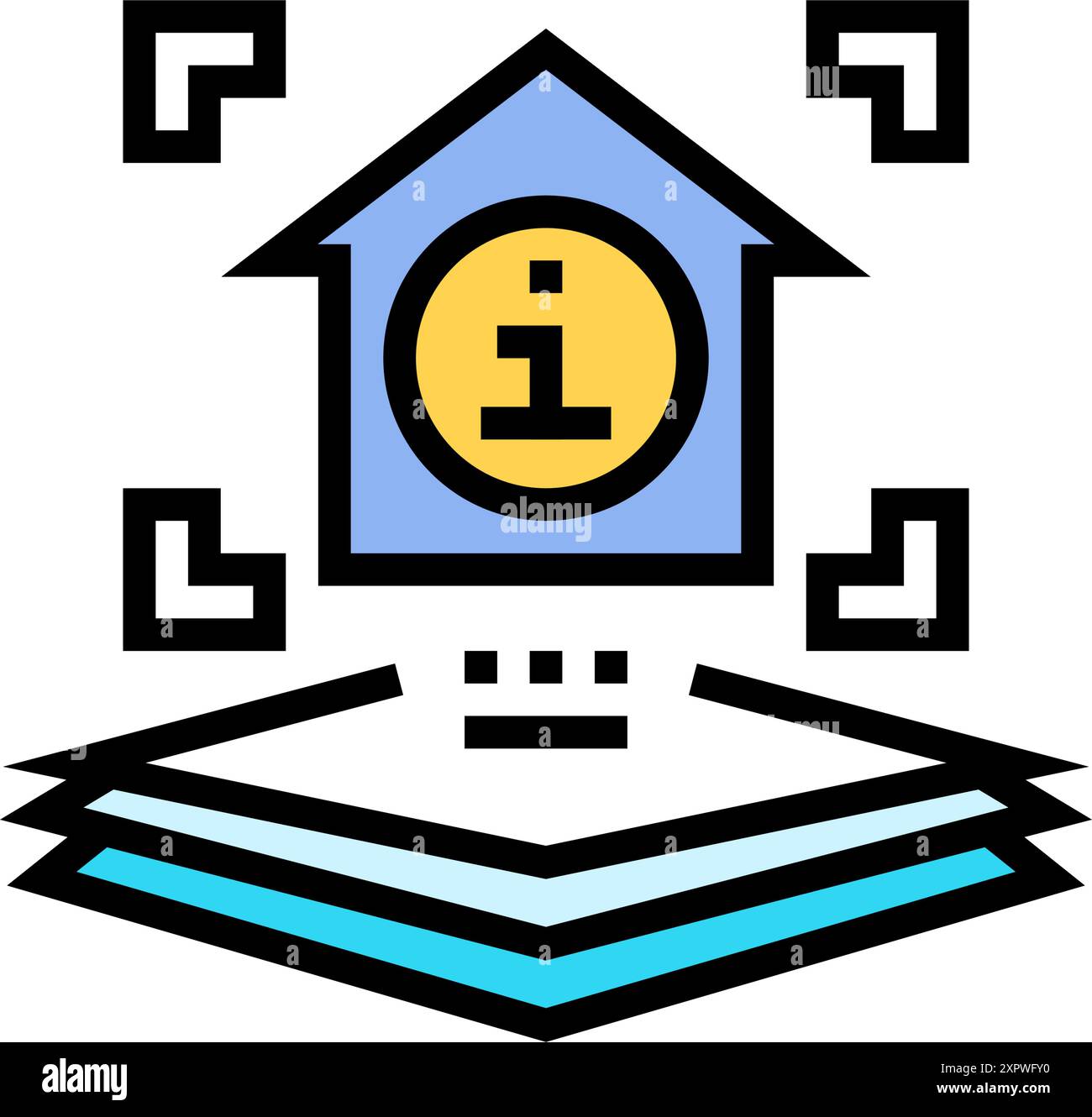 lobby virtual conference color icon vector illustration Stock Vector ...