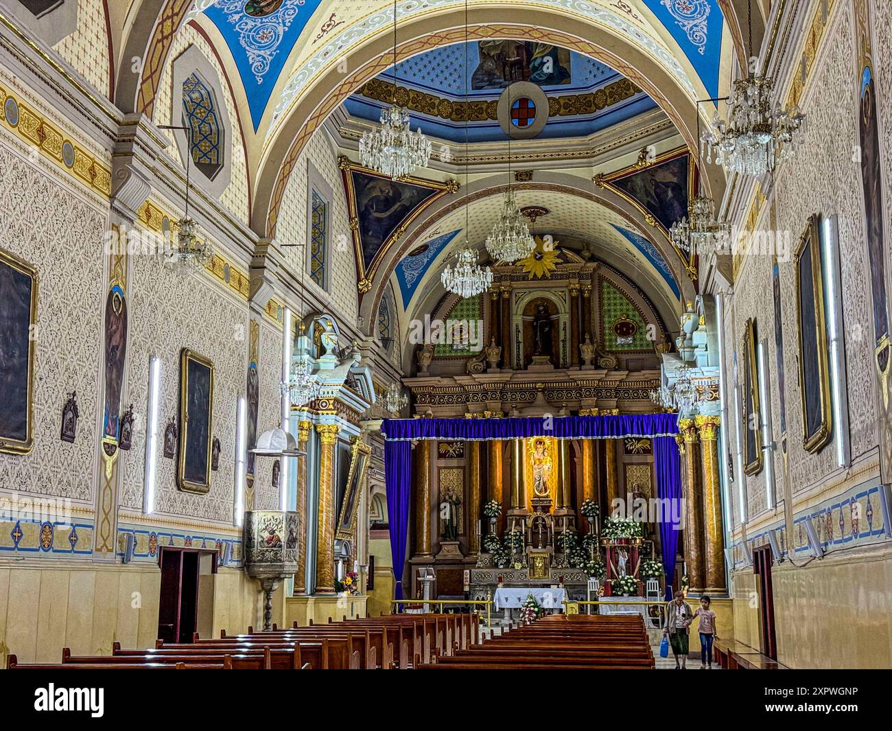 Church of Jesus in Charcas San Luis Potosí in the state of San Luis Potosí in Mexico. Altiplano ...