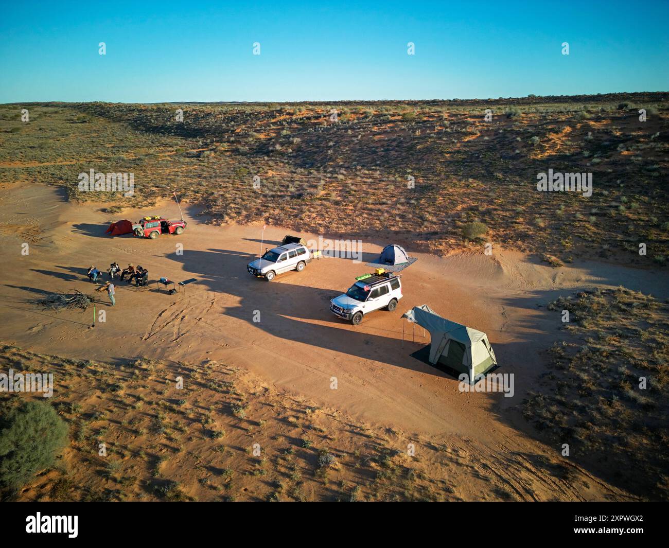Camping by the QAA Line, Simpson Desert, outback Queensland, Australia ...