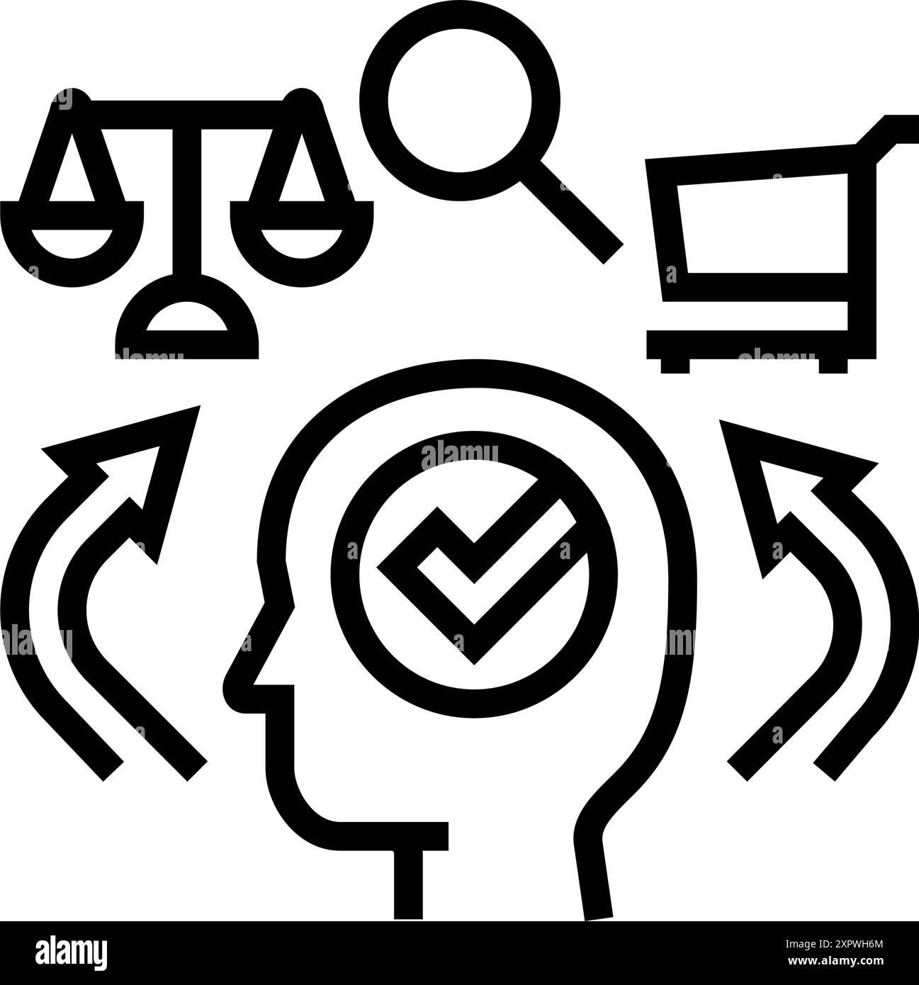 consumer behavior line icon vector illustration Stock Vector Image ...