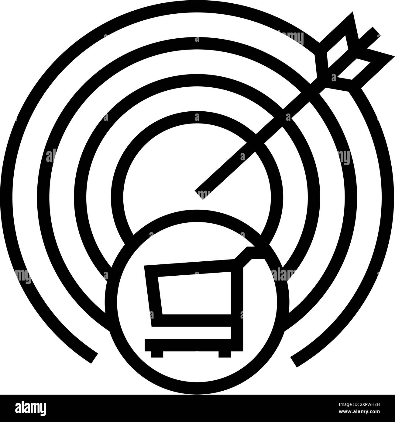 purchase intention consumer behavior line icon vector illustration ...