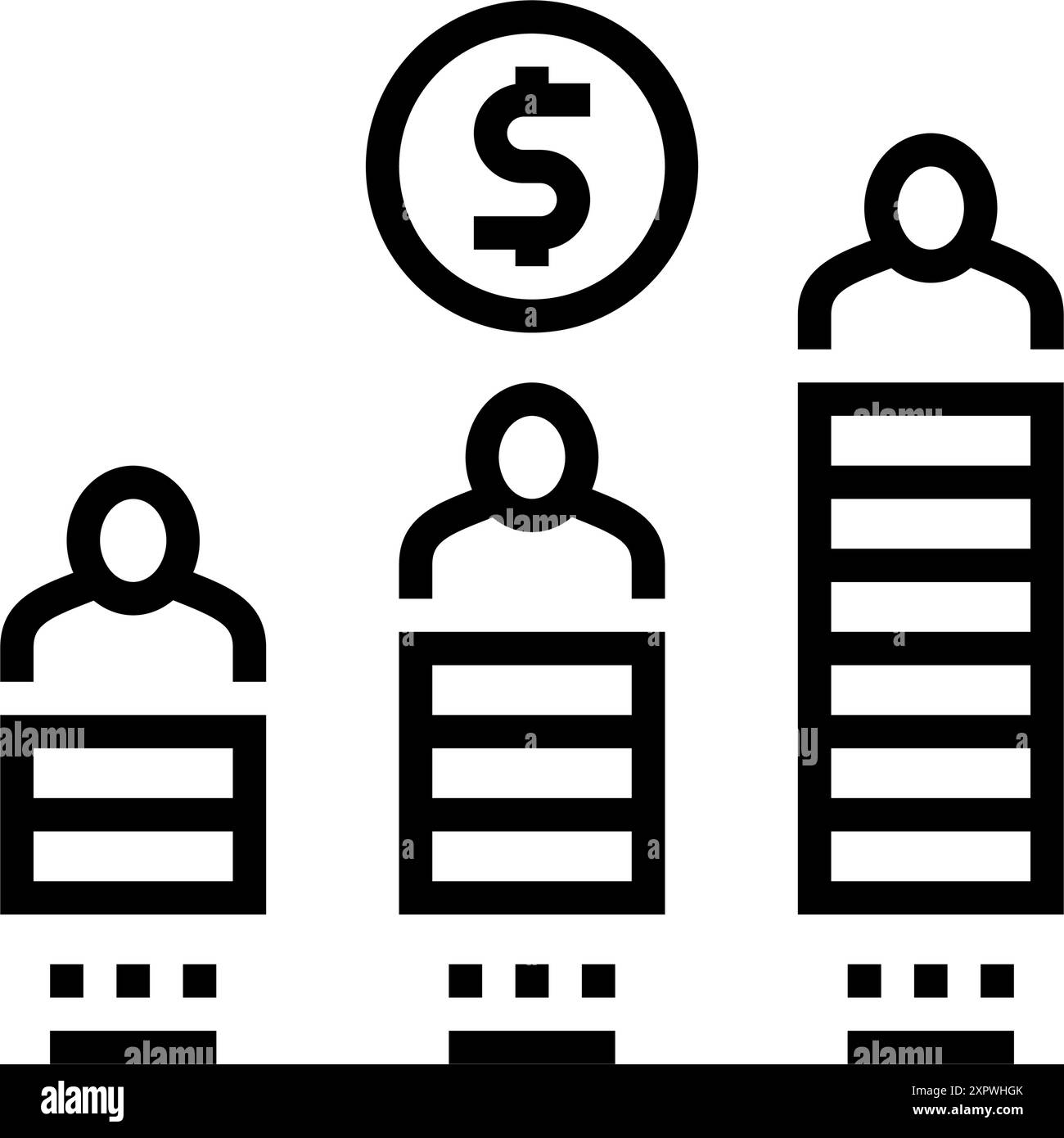 social class consumer behavior line icon vector illustration Stock ...