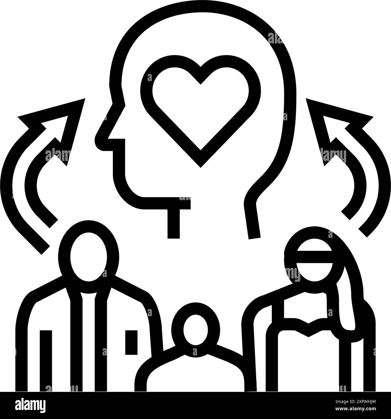 family influences consumer behavior line icon vector illustration Stock ... family influences consumer behavior line icon vector illustration Stock ...