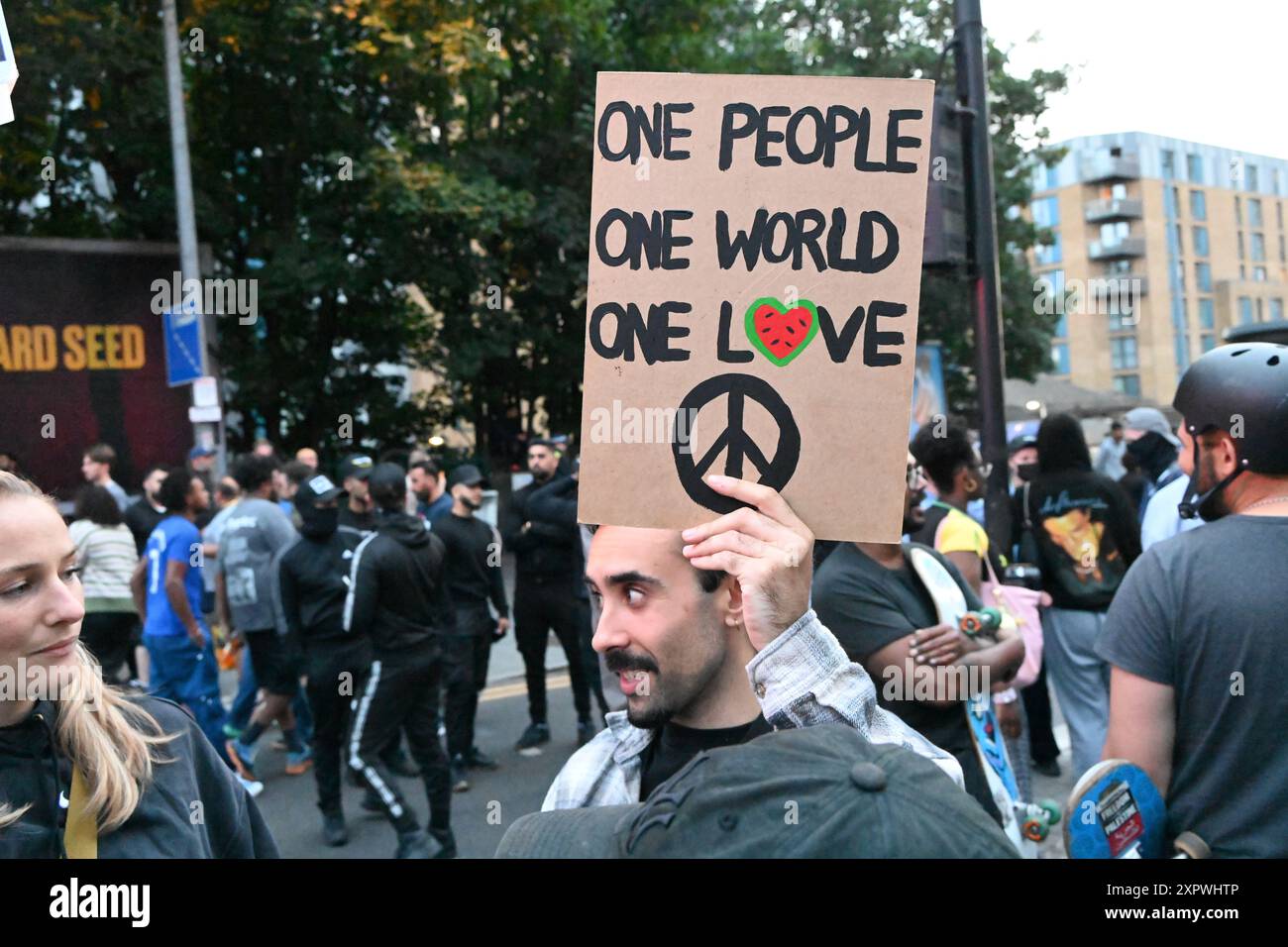 LONDON, ENGLAND: 3rd August 2024: A counter-protest Walthamstow has a ...