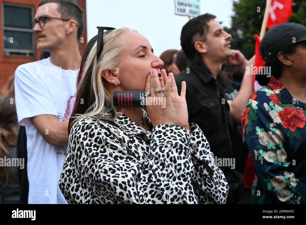LONDON, ENGLAND: 3rd August 2024: A counter-protest Walthamstow has a ...