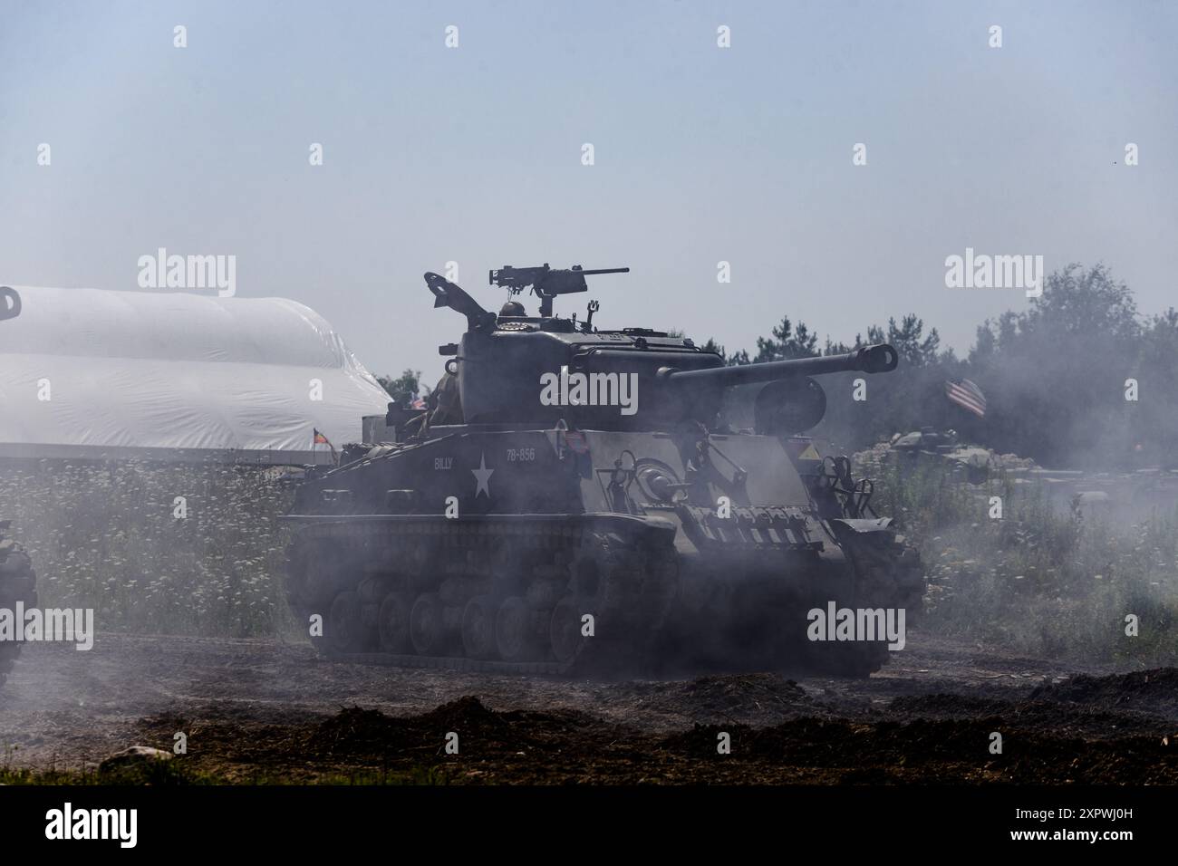 M4 Sherman - World War II tank on the battlefield. Aquino Tank Weekend ...