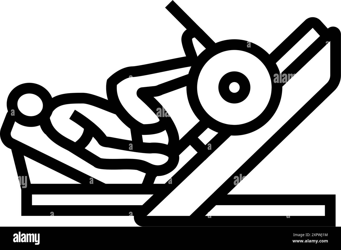leg press fitness exercise line icon vector illustration Stock Vector ...