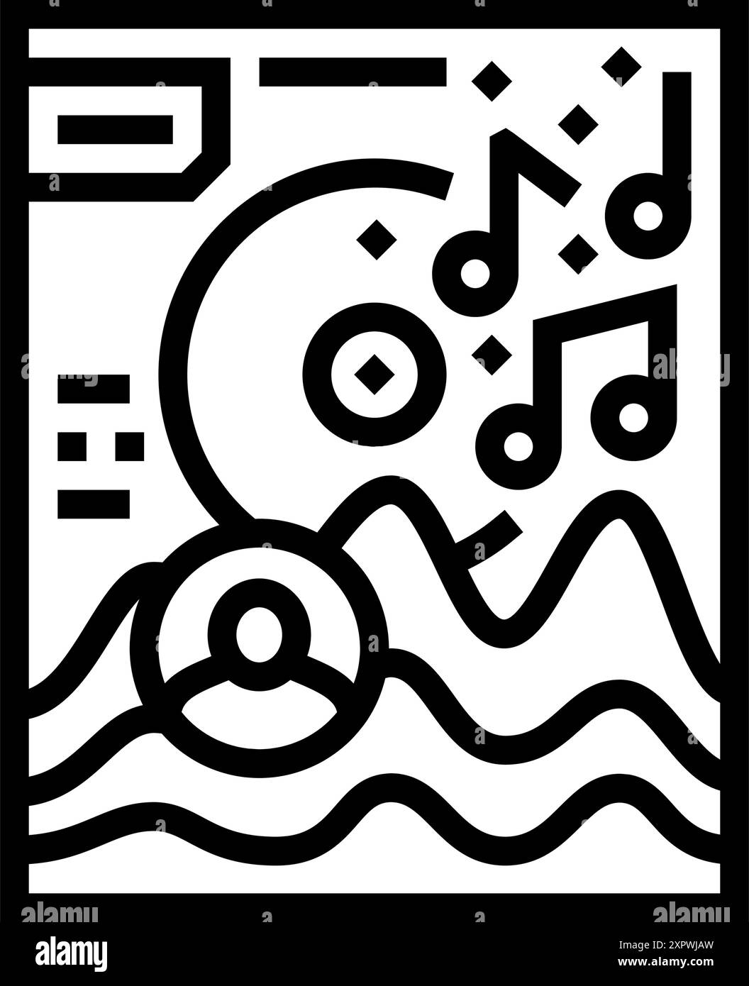 rave flyer retro line icon vector illustration Stock Vector Image & Art ...