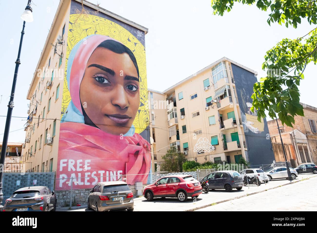 Free Palestine, street art, Palermo, Sicily, Italy Stock Photo - Alamy