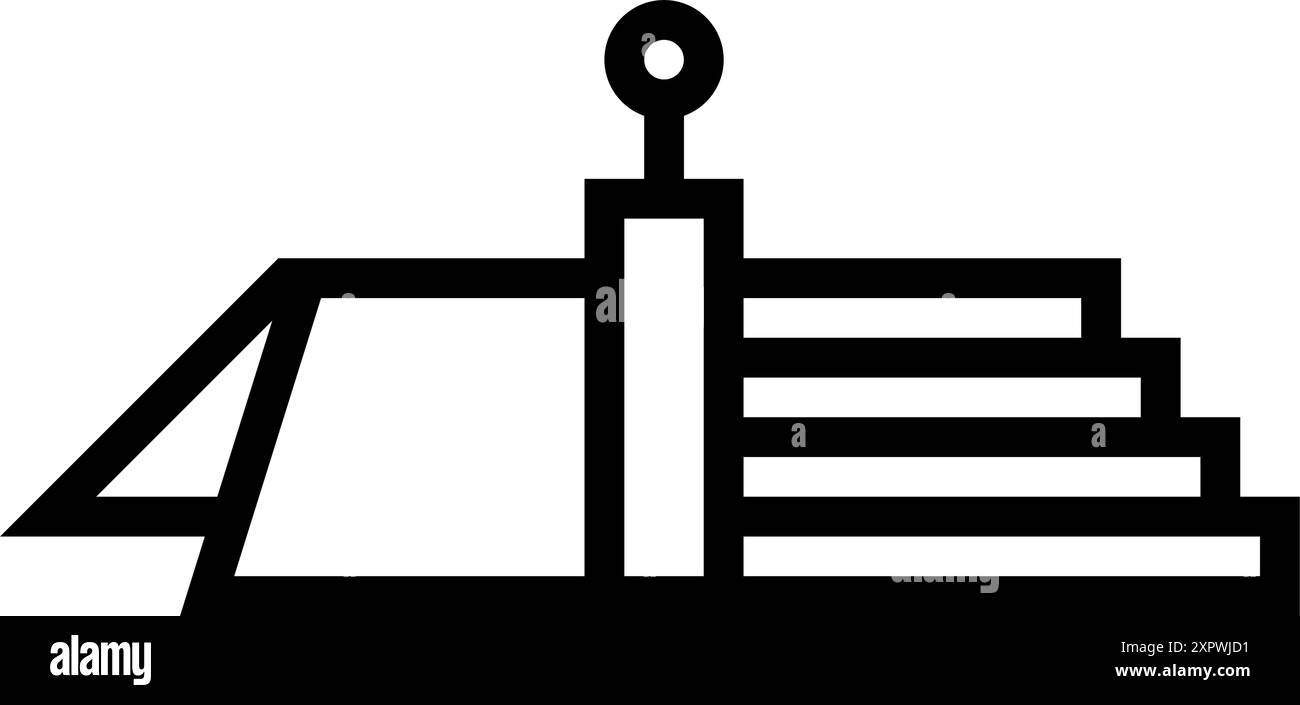 skate spot sport line icon vector illustration Stock Vector Image & Art ...