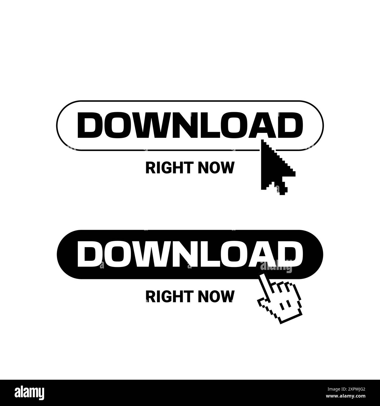 Pixel cursors Stock Vector Images - Alamy