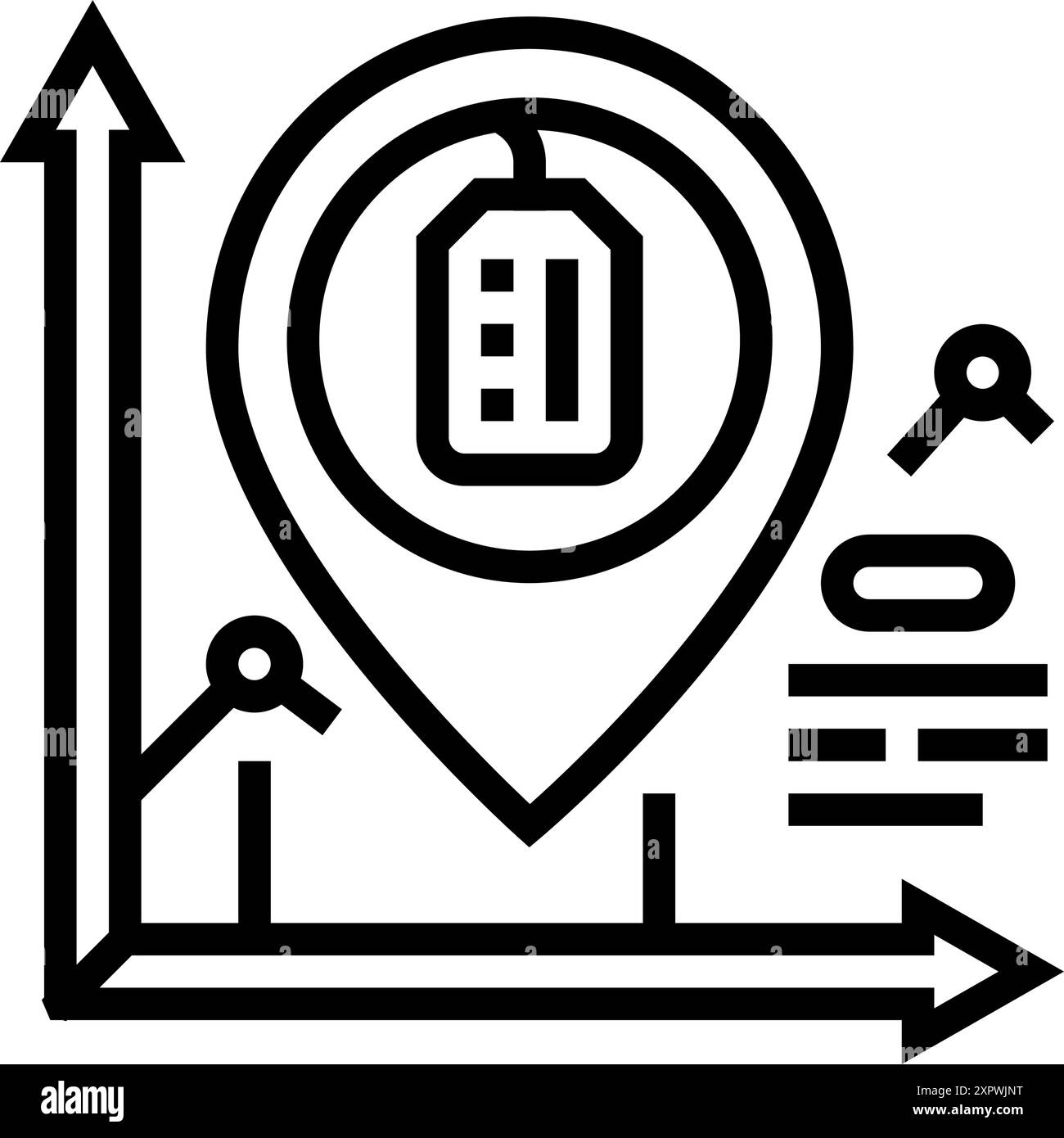 product positioning technical sales engineer line icon vector ...
