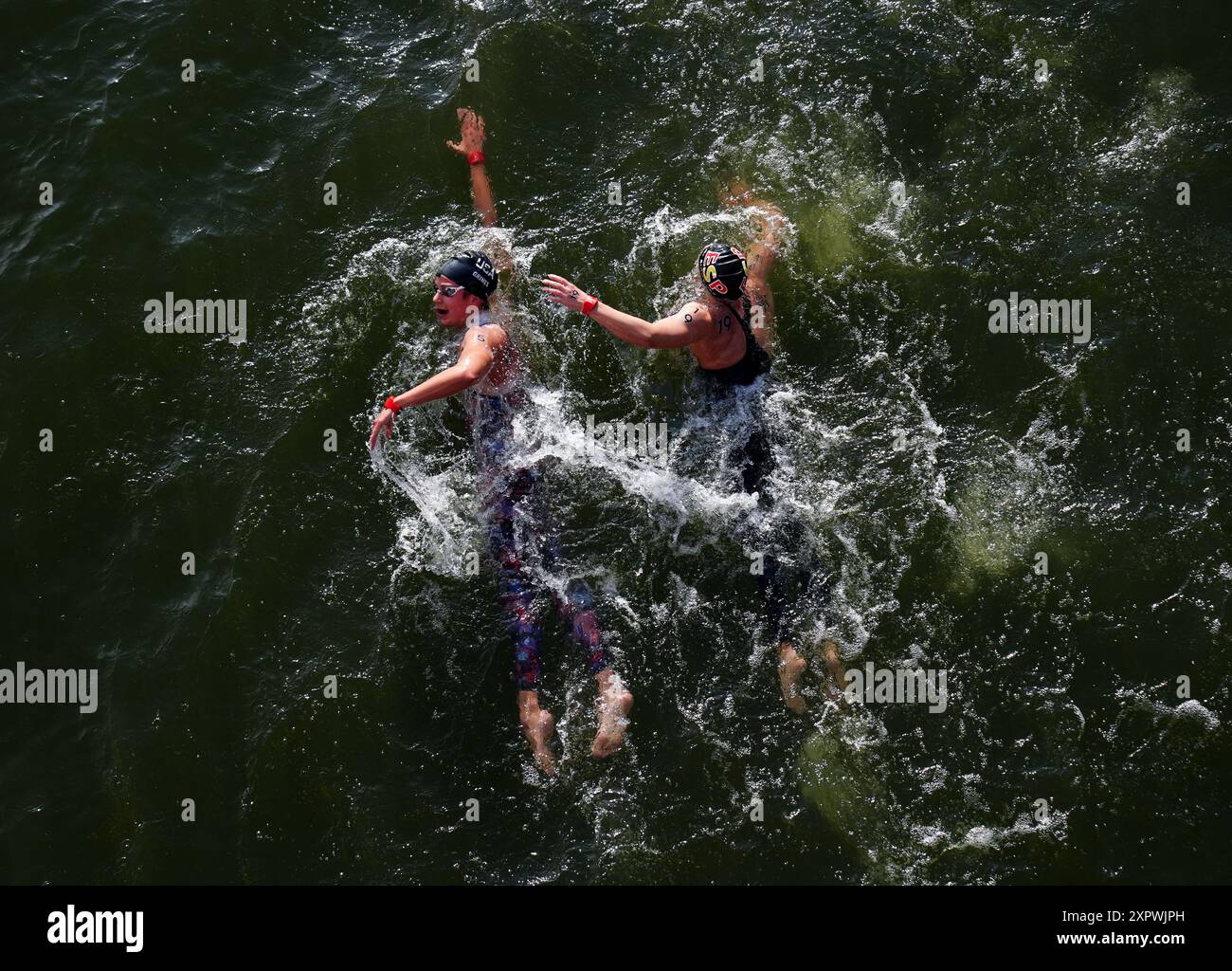 USA's Katie Grimes and Spain's Angela Martinez Guillen during the Women ...