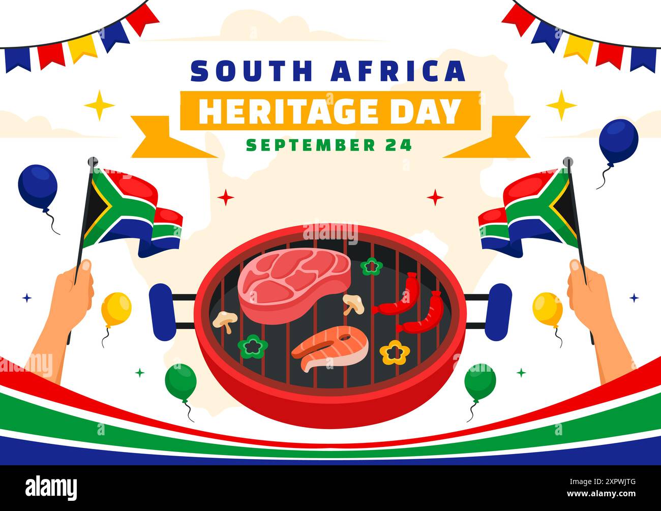 Happy Heritage Day South Africa Vector Illustration for September 24 ...