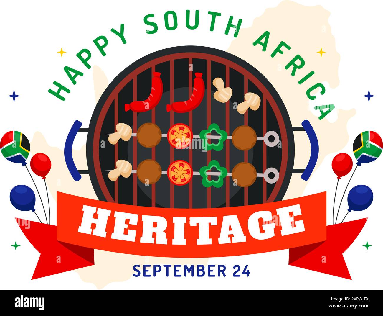 Happy Heritage Day South Africa Vector Illustration for September 24 ...