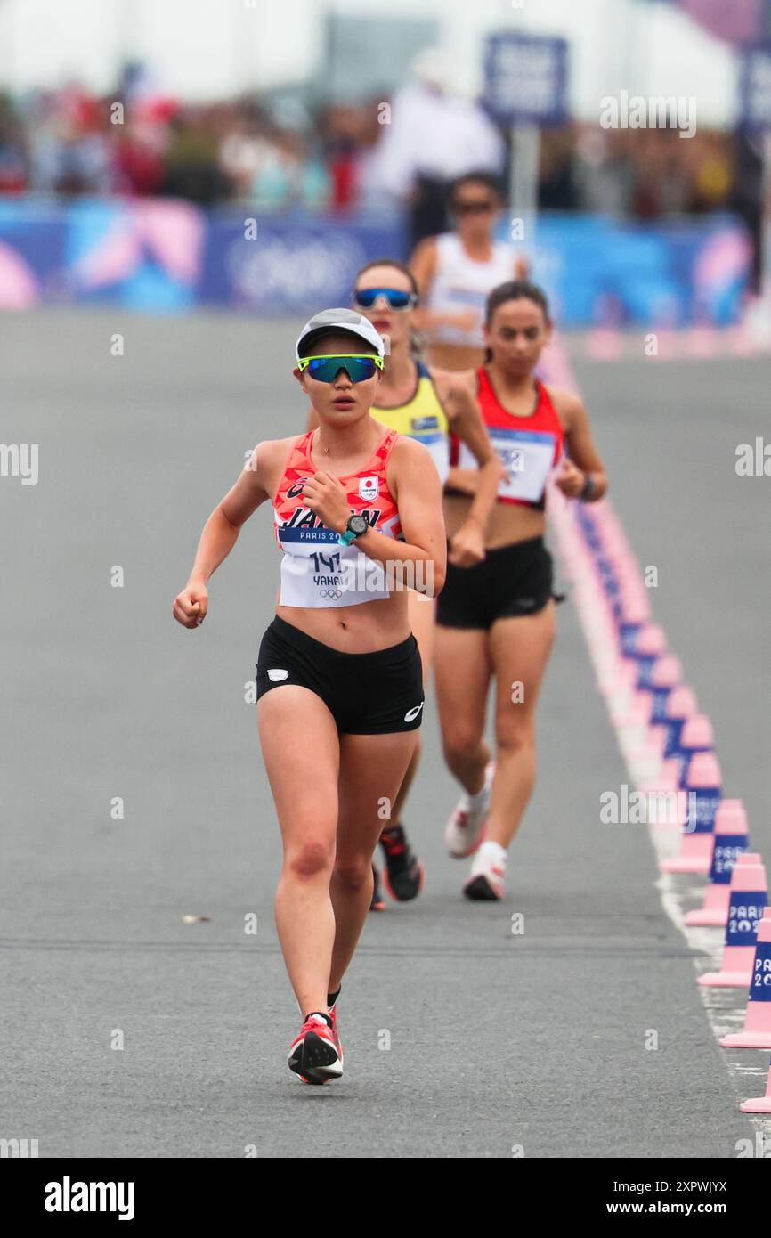 Paris, France. 7th Aug, 2024. Ayane Yanai (JPN) Race Walk : Mixed Walk ...