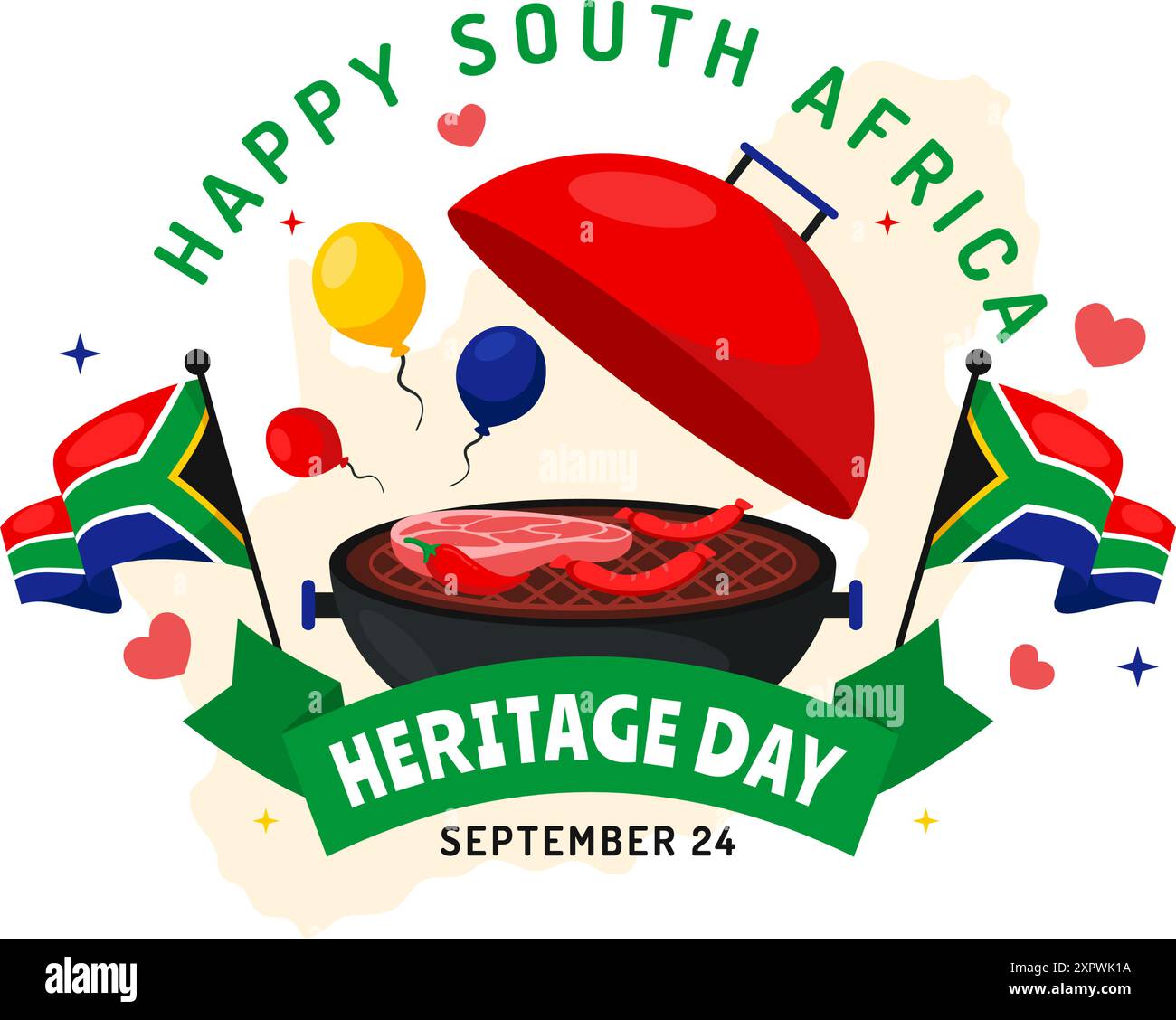 Happy Heritage Day South Africa Vector Illustration for September 24 ...