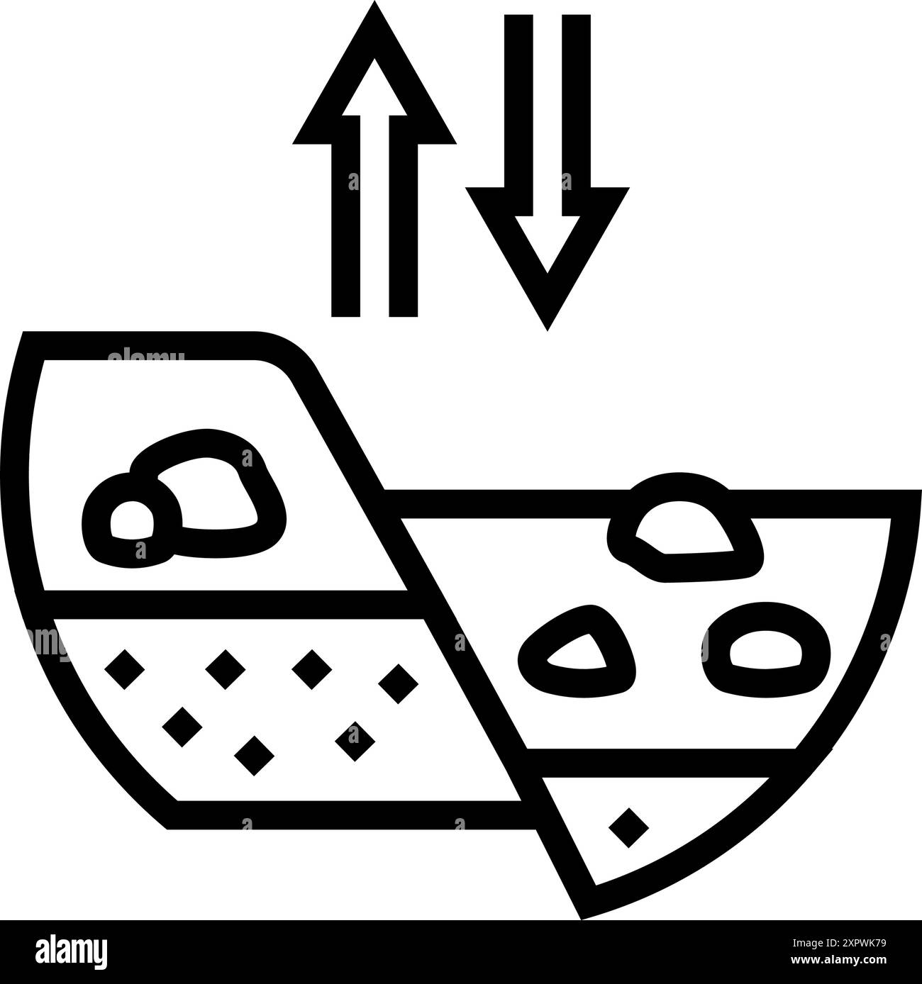 plate tectonics unsolved mystery line icon vector illustration Stock ...