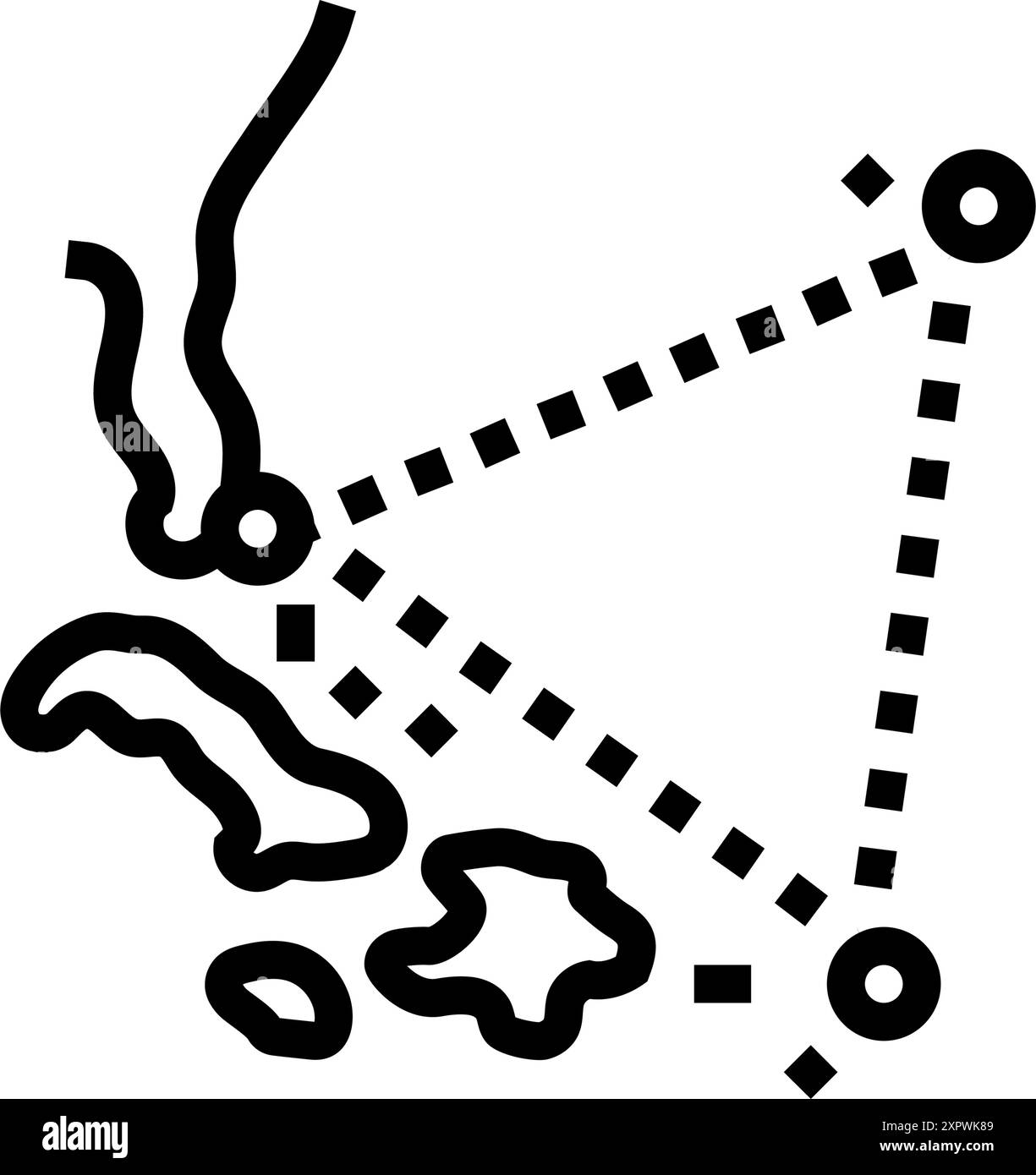 the bermuda triangle unsolved mystery line icon vector illustration Stock Vector Image & Art - Alamy