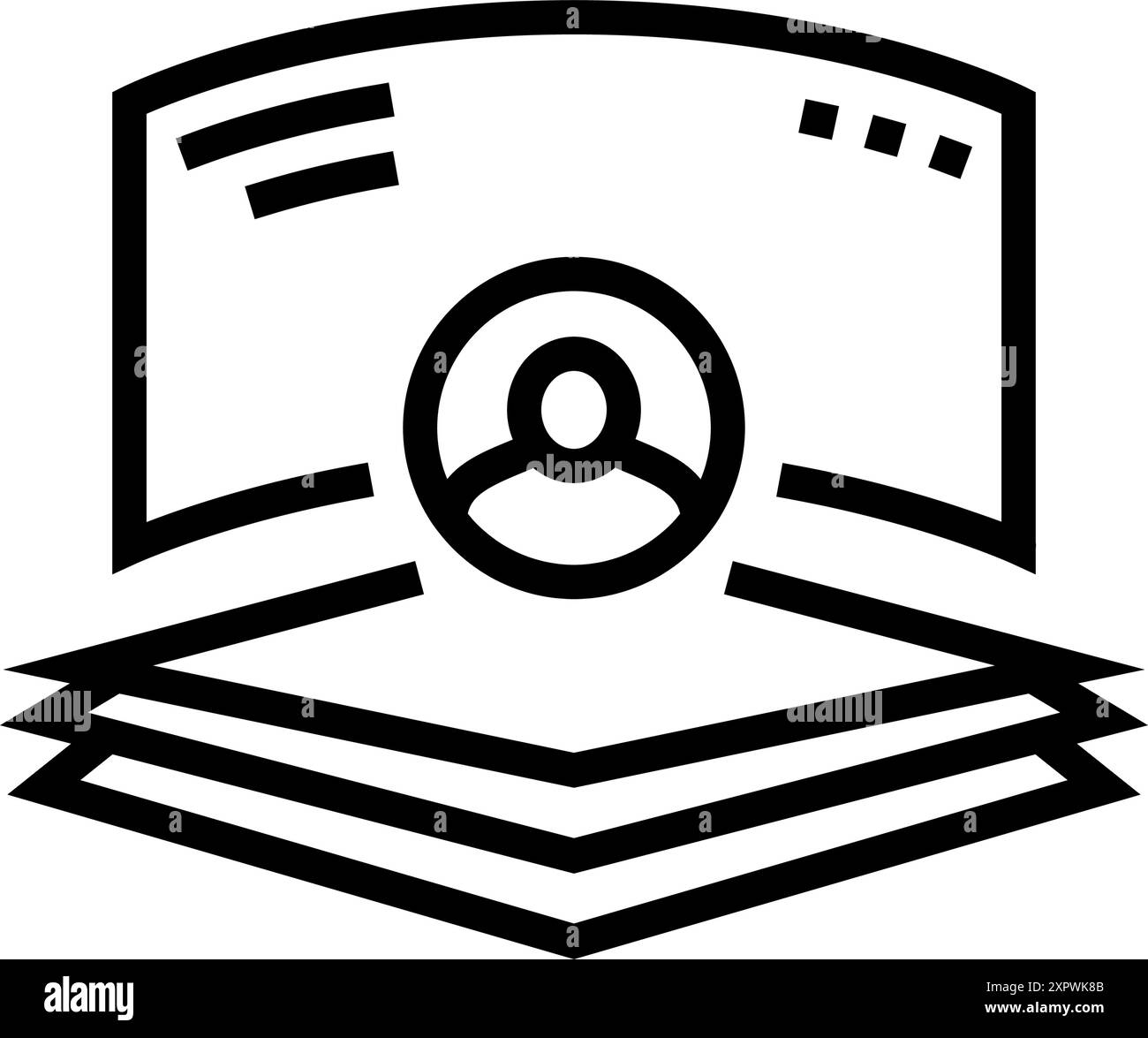 stage virtual conference line icon vector illustration Stock Vector ...