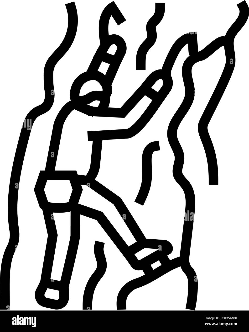 Woman ice climbing Stock Vector Images - Alamy